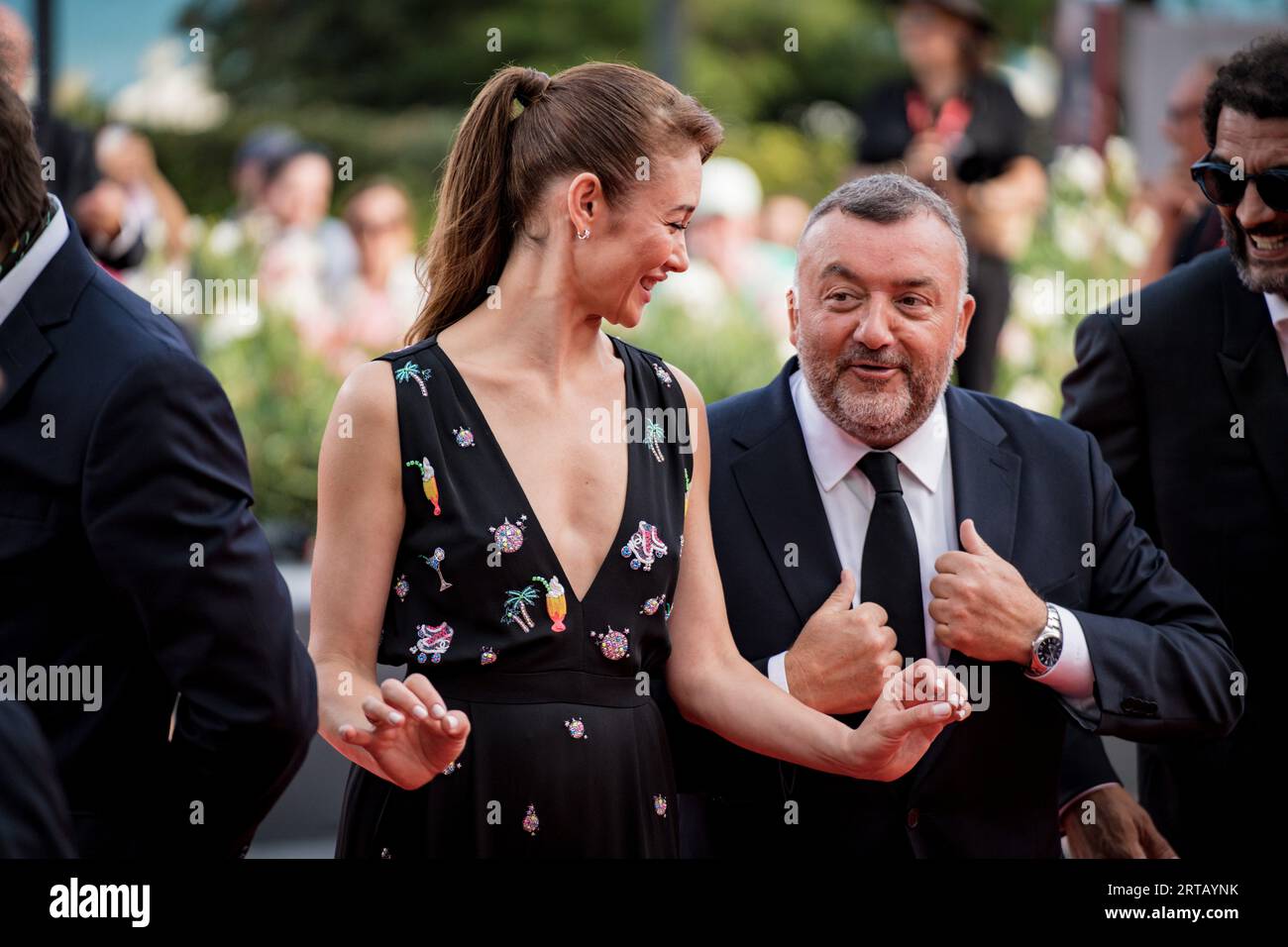 VENICE, ITALY - AUGUST 31: Ramzy Bedia, Xavier Giannoli, Olga Kurylenko ...