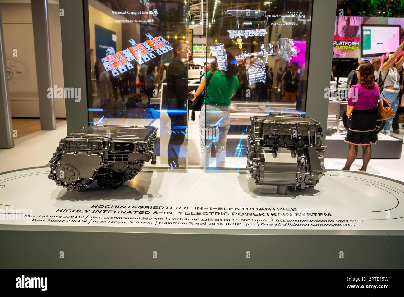 8-in-1 electric powertrain system on the BYD stand at IAA Mobility 2023 ...