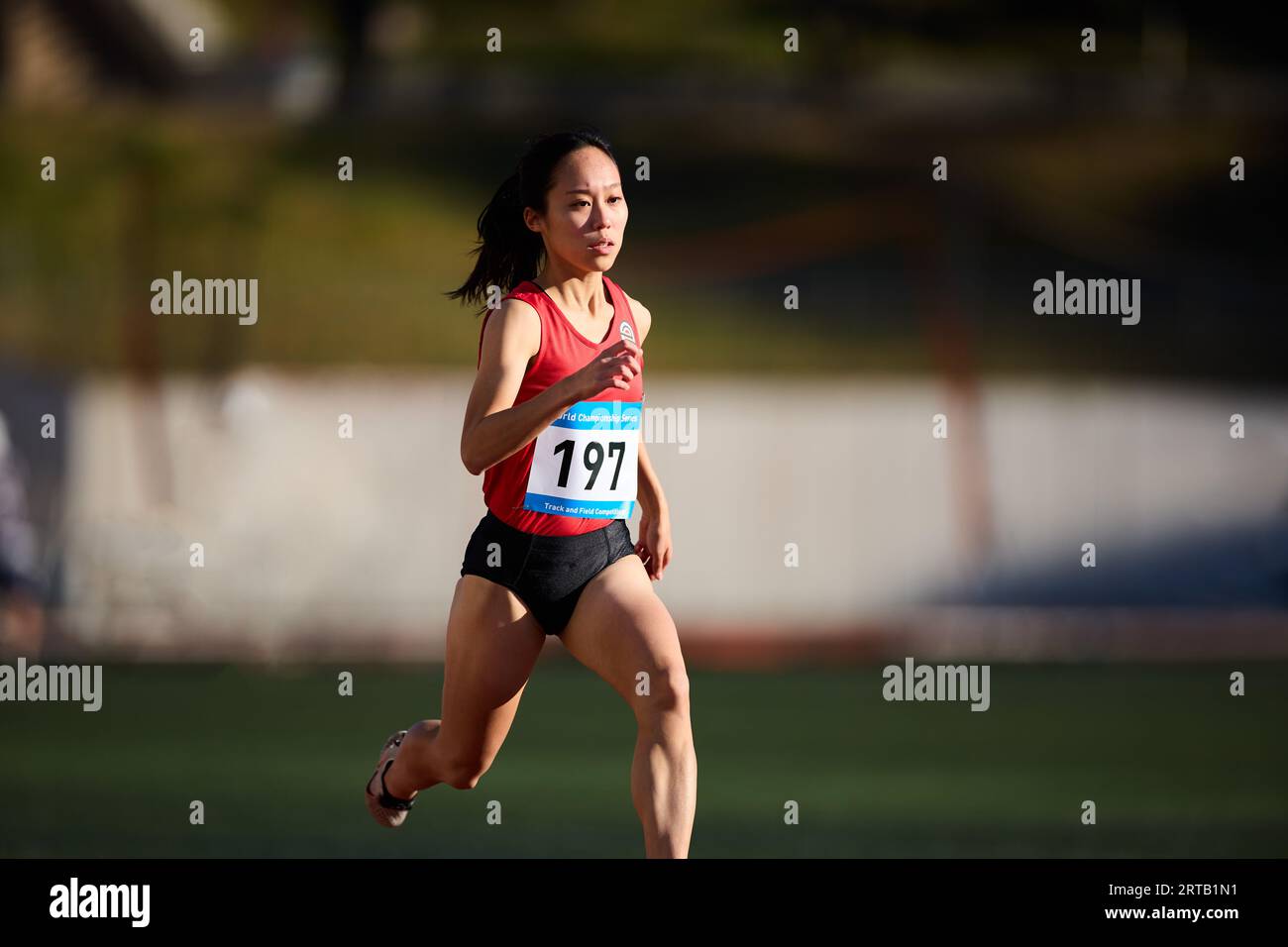 Woman practice running exercise hi-res stock photography and images - Alamy