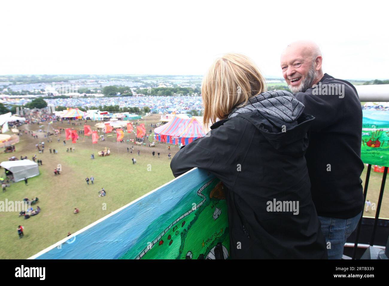Emily and Michael Eavis at Glastonbury Festival 2008 Stock Photo - Alamy
