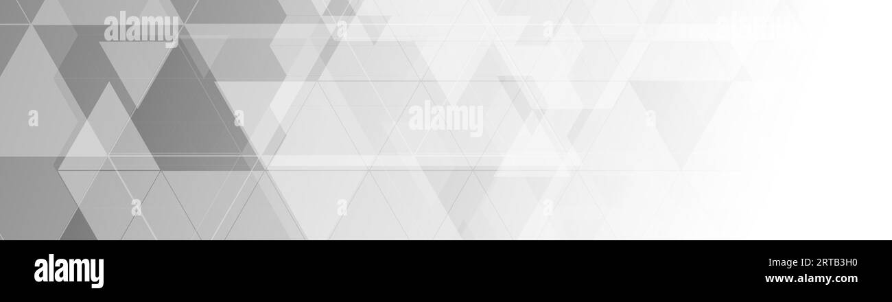 Grey abstract hi-tech low poly geometric banner design. Monochrome ...
