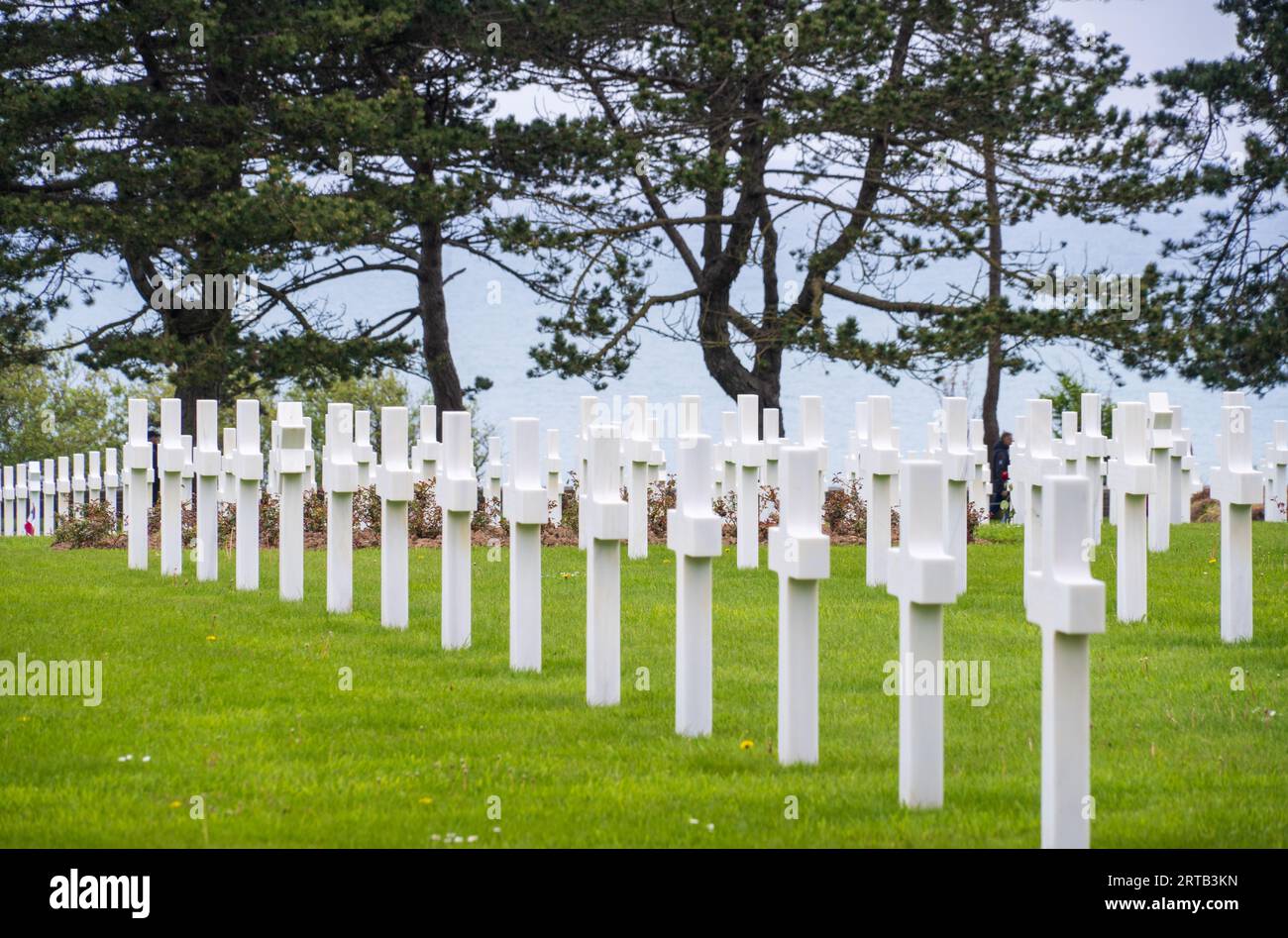 The Normandy American Cemetery, in Colleville-sur-Mer, France Stock ...