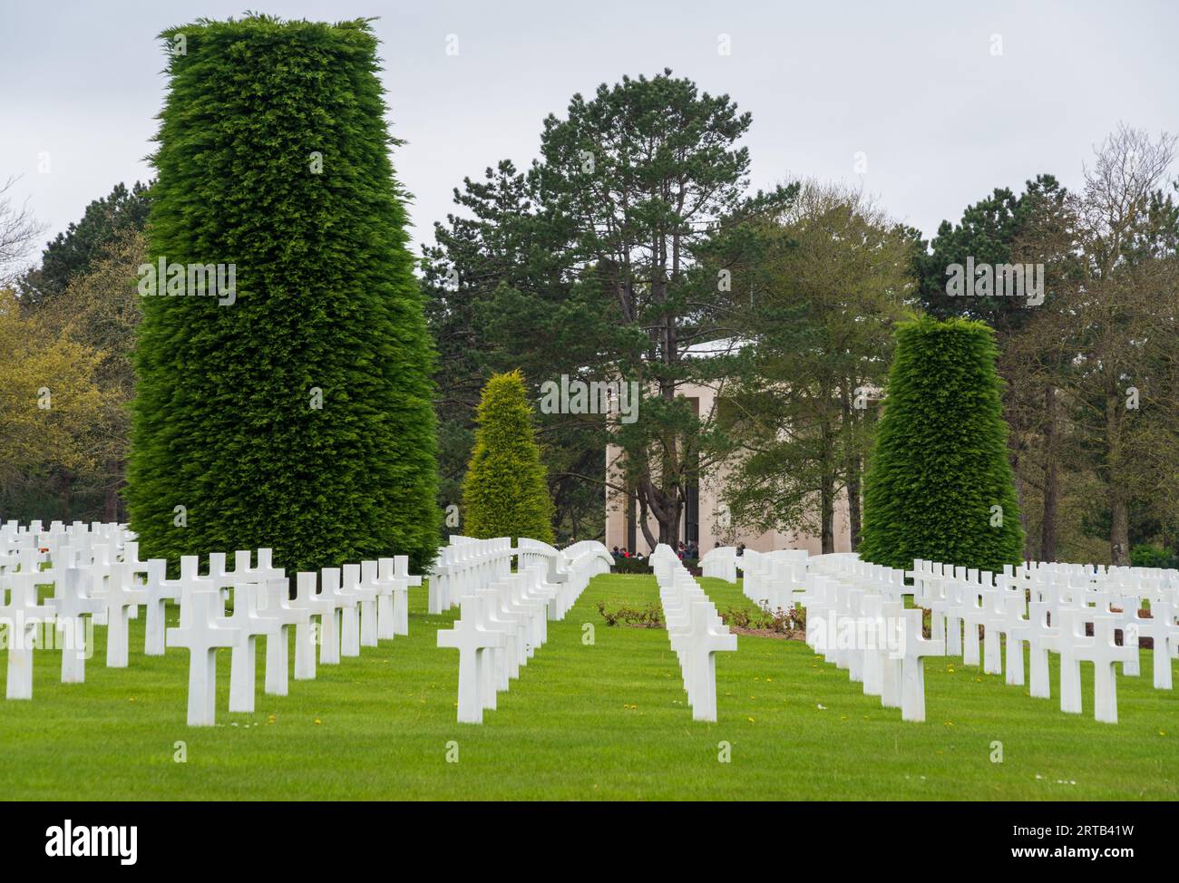 The Normandy American Cemetery, in Colleville-sur-Mer, France Stock ...