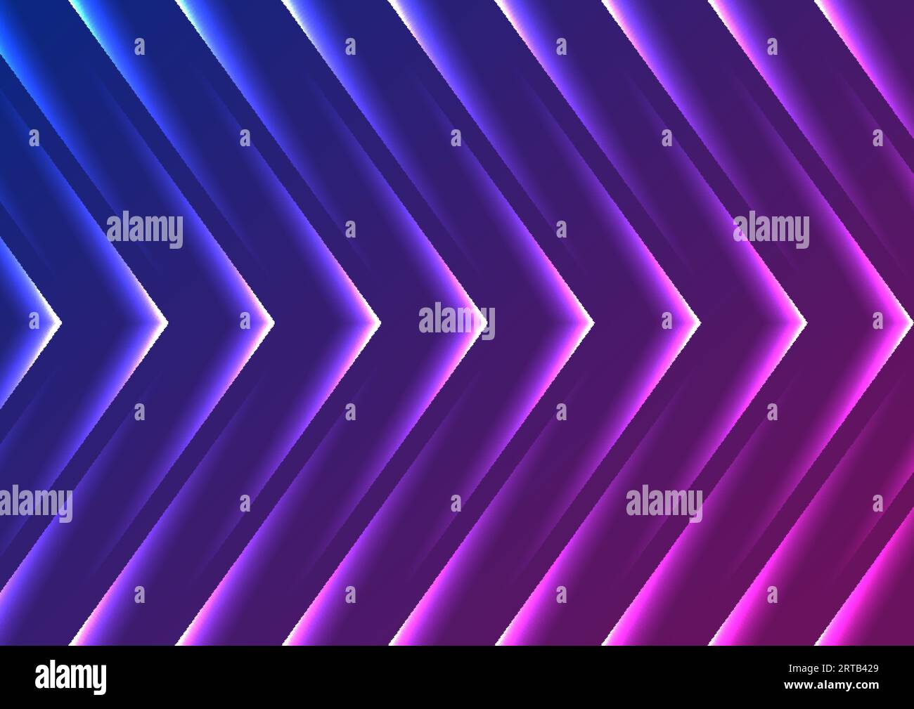 Blue and purple abstract neon arrows tech graphic design. Futuristic laser background. Vector ...