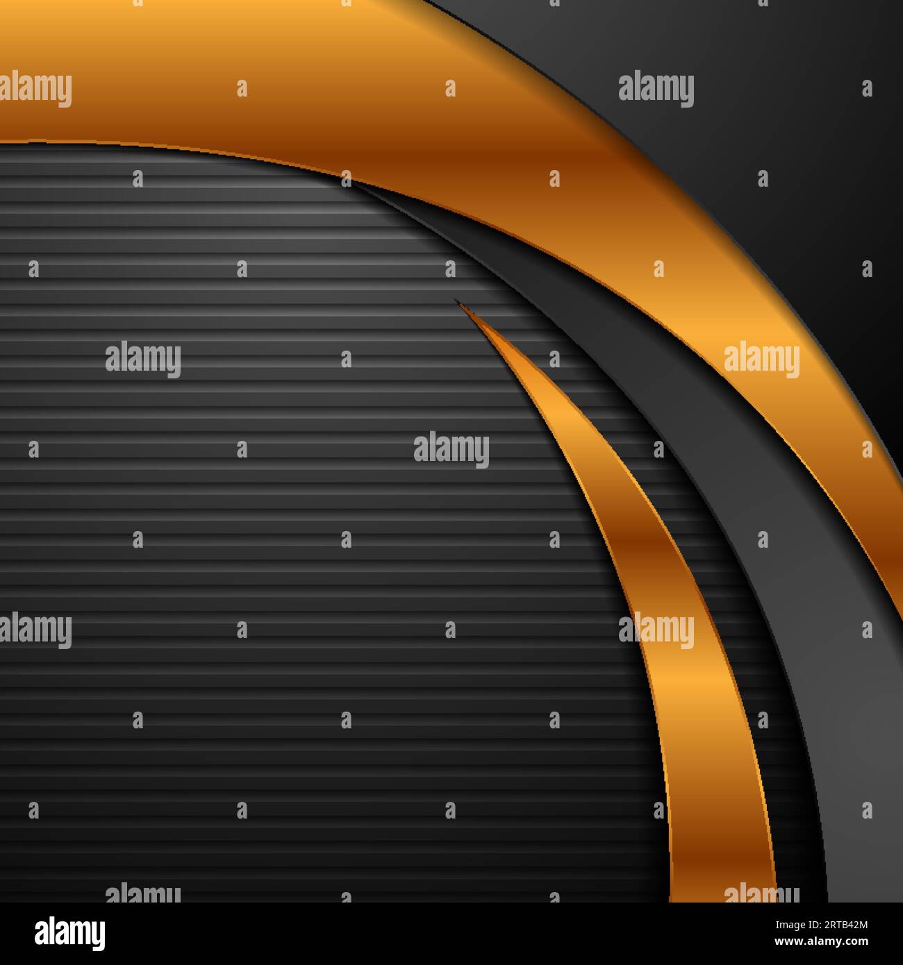 Black and bronze abstract corporate wavy background. Luxury golden ...