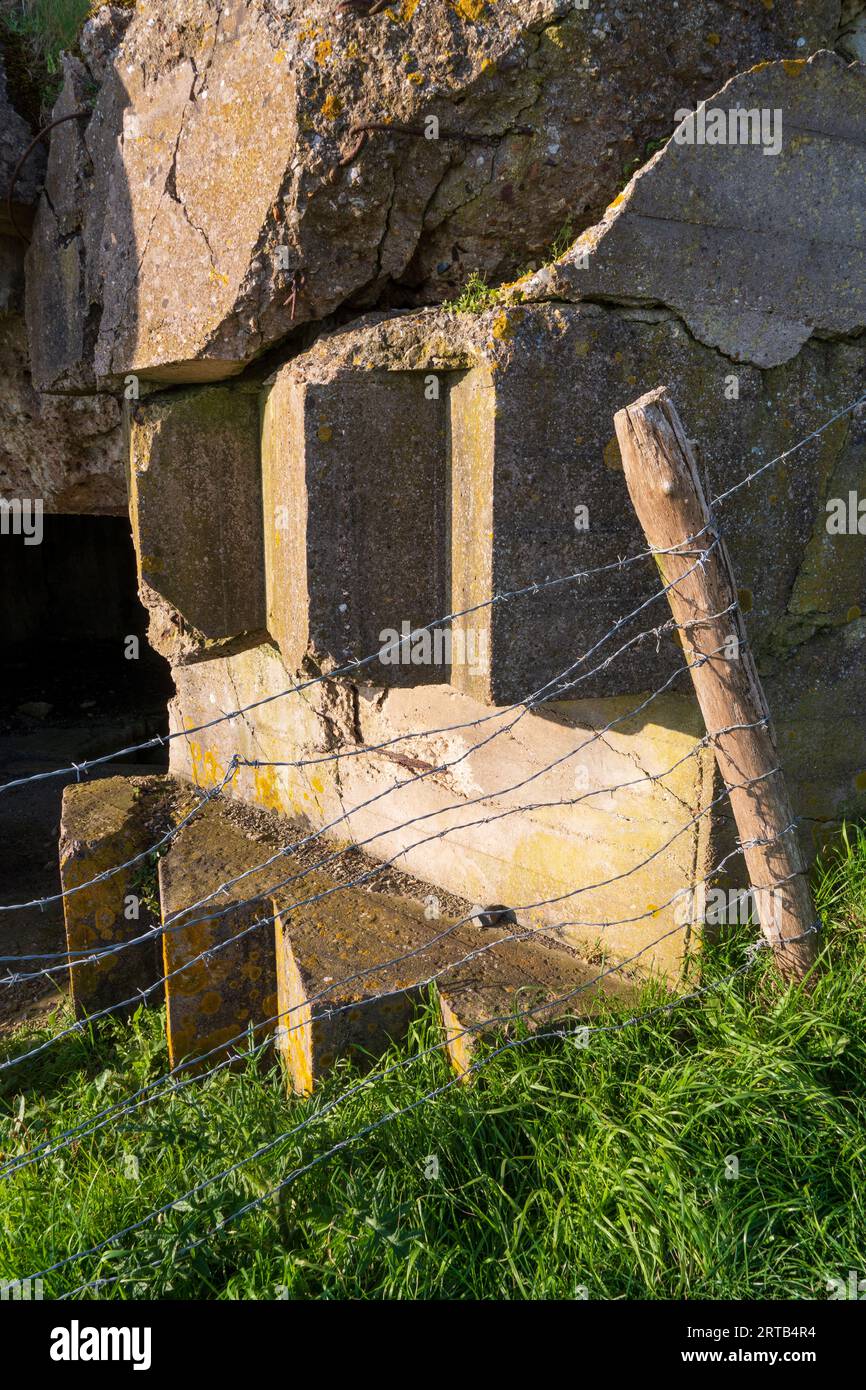 The Longues-sur-Mer battery, World War II Artillery in France Stock ...