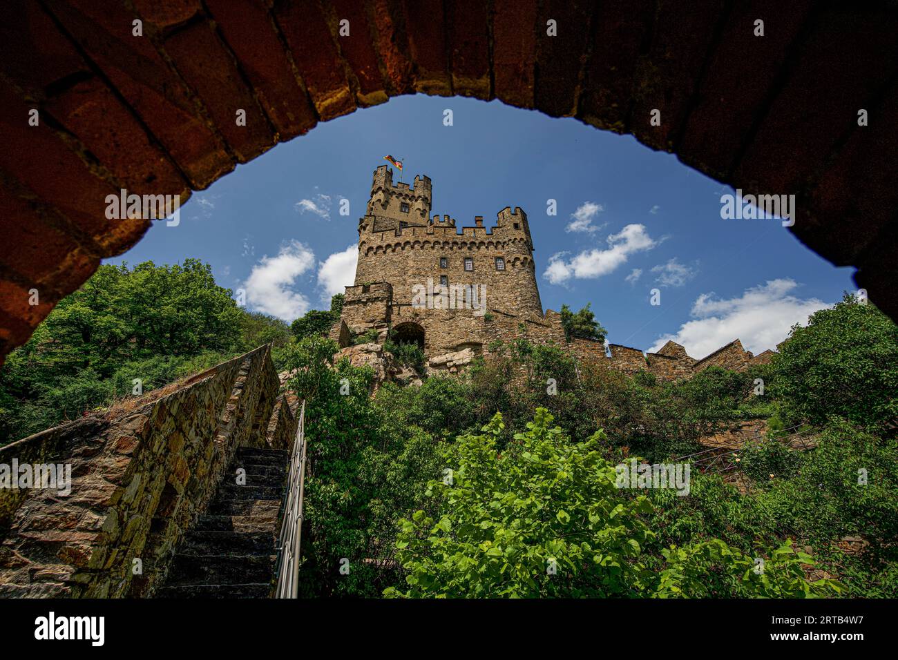 Stairs to upper castle garden hi-res stock photography and images - Alamy