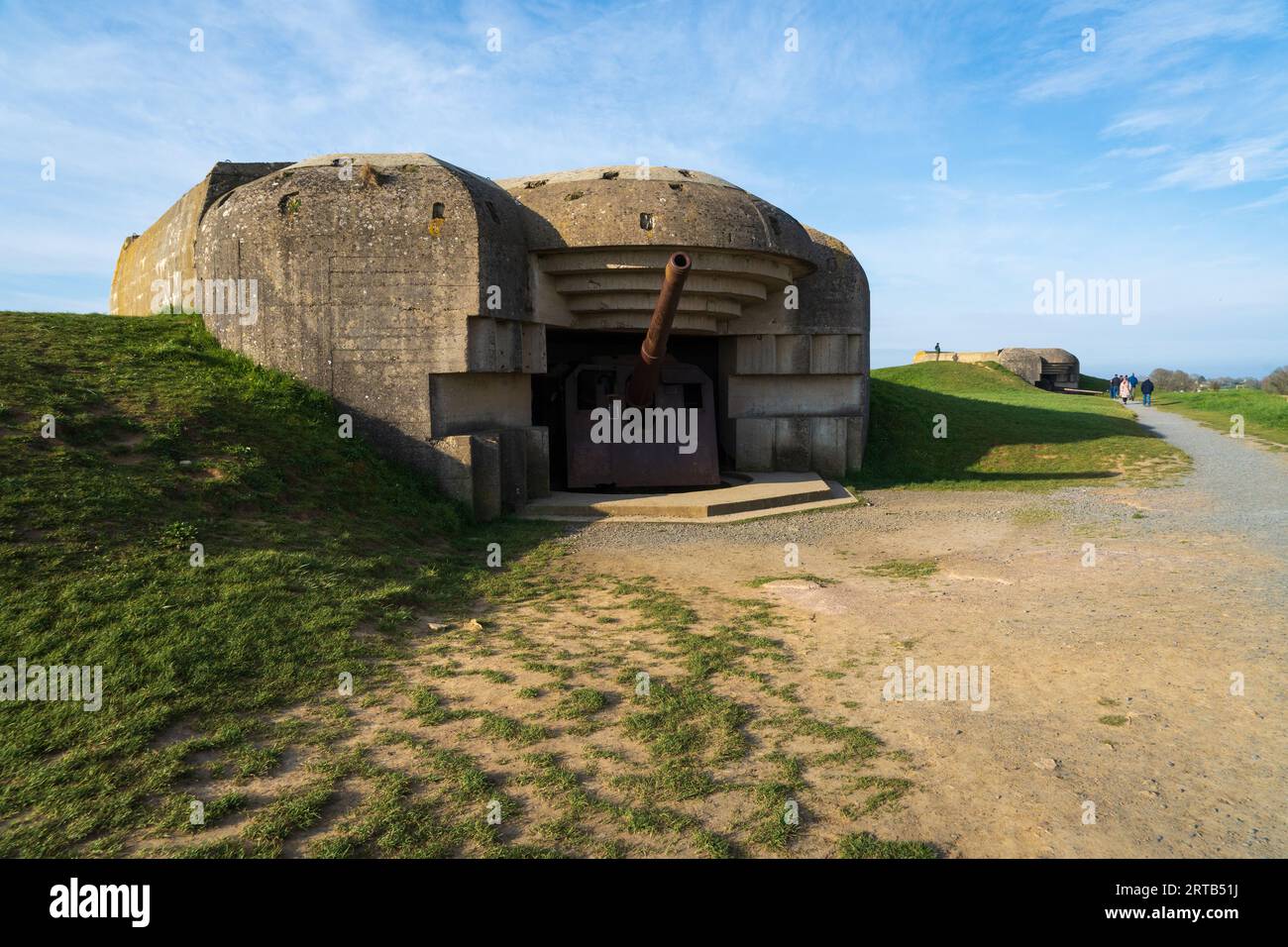 The Longues-sur-Mer battery, World War II Artillery in France Stock ...