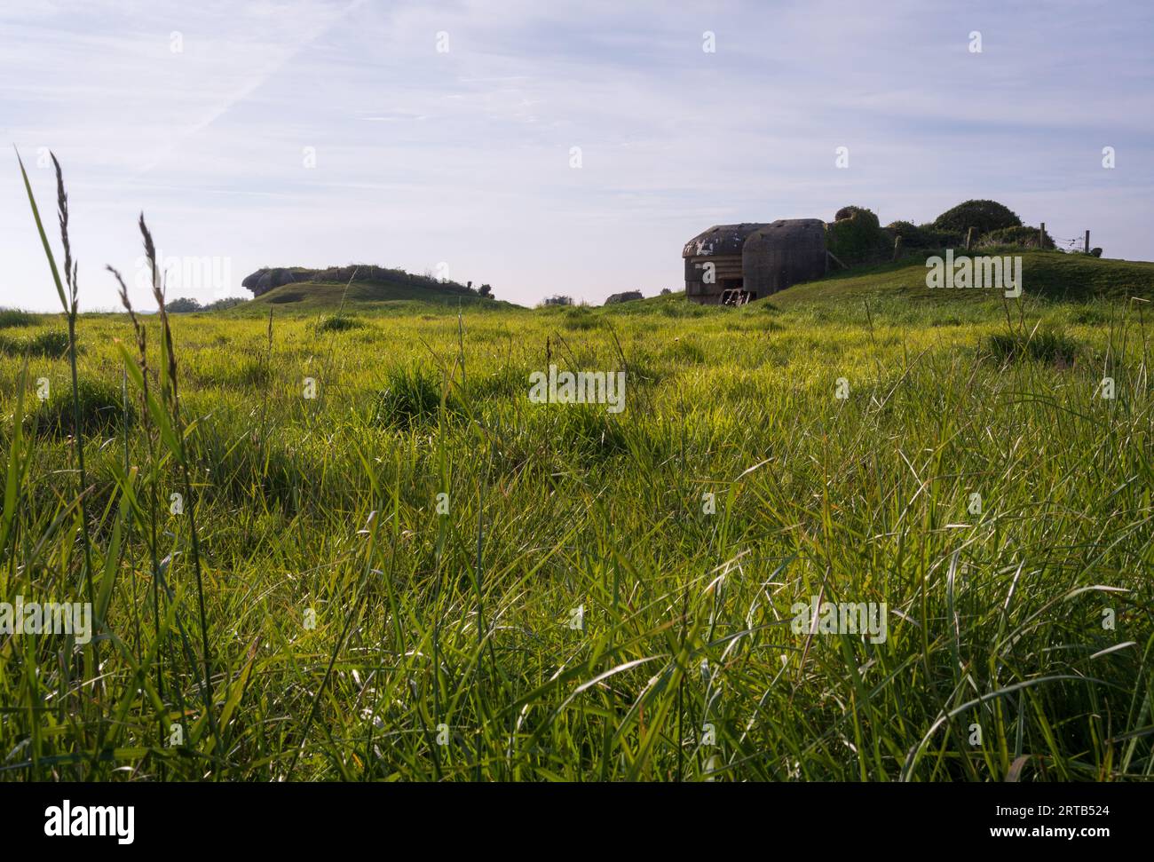 The Longues-sur-Mer battery, World War II Artillery in France Stock ...