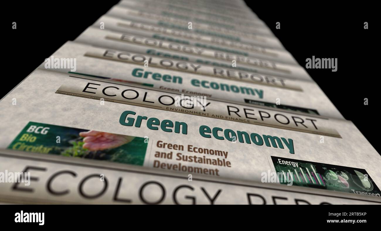 Green economy bio circular and eco friendly economy vintage news and ...