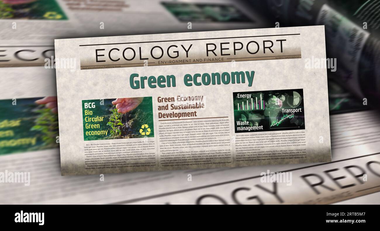 Green economy bio circular and eco friendly economy vintage news and ...