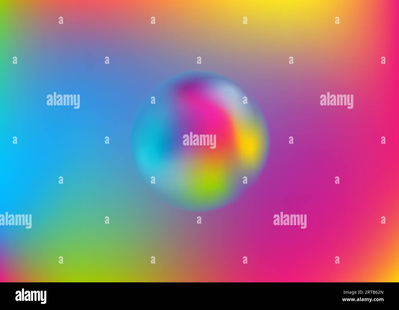 Colorful holographic 3d blurred sphere ball on same background ...