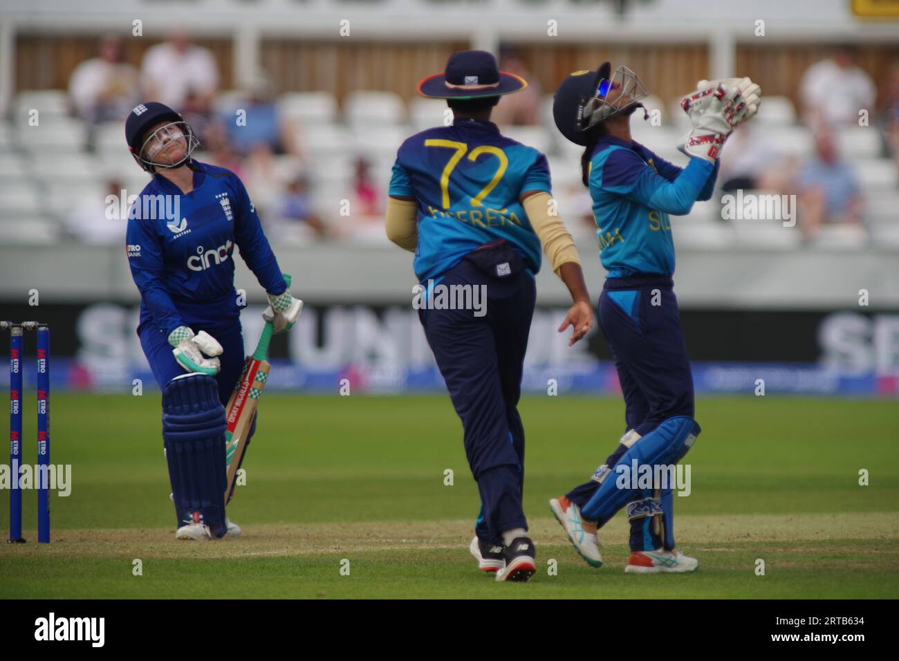 Chester le Street, 9 September 2023. Tammy Beaumont batting for England Women against Sri Lanka ...