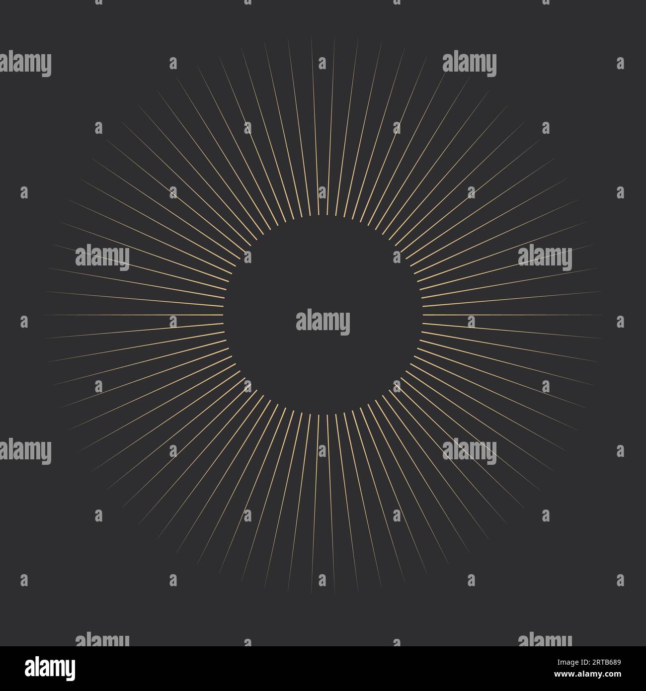 Celestial border sun line frame golden, mystic shape, space element ...