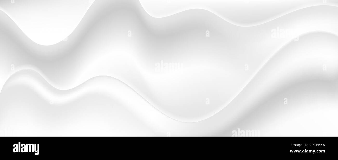 Abstract grey liquid flowing elegant waves graphic design. Smooth white ...
