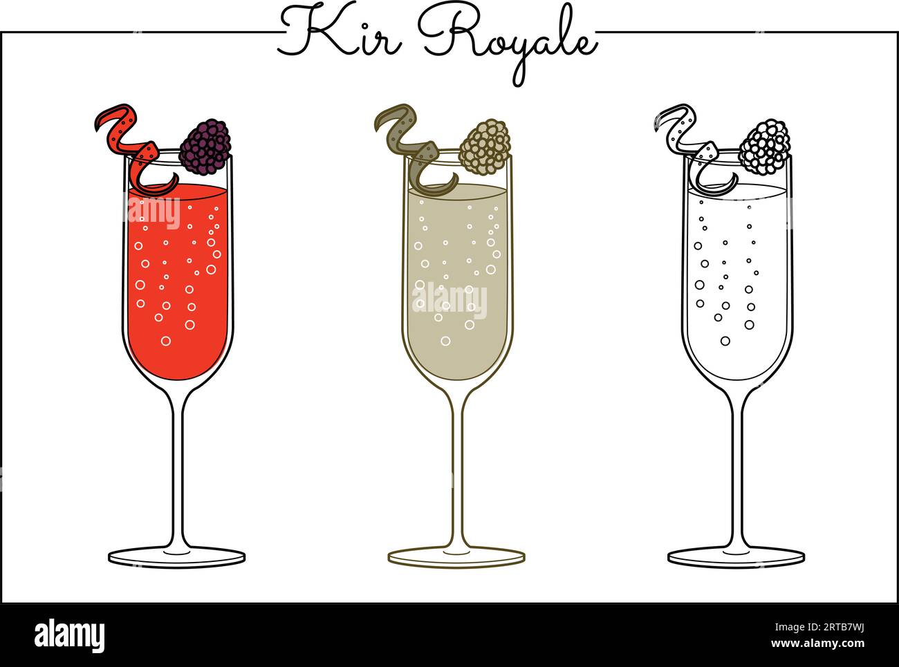 Kir royale champagne cocktail hi-res stock photography and images - Alamy