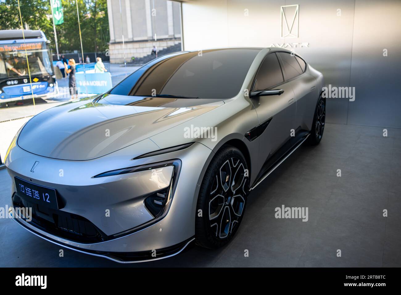 Avatr 12 electric sedan from China on display at the IAA Open Space ...