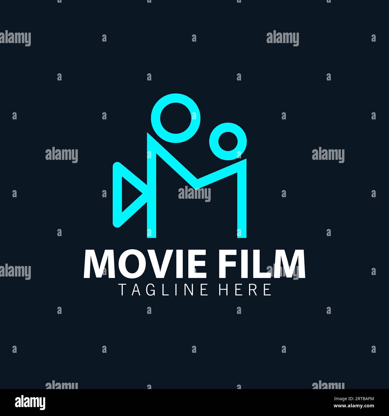 M Letter and Movie Camera Logo Design Premium Vector Stock Vector Image ...