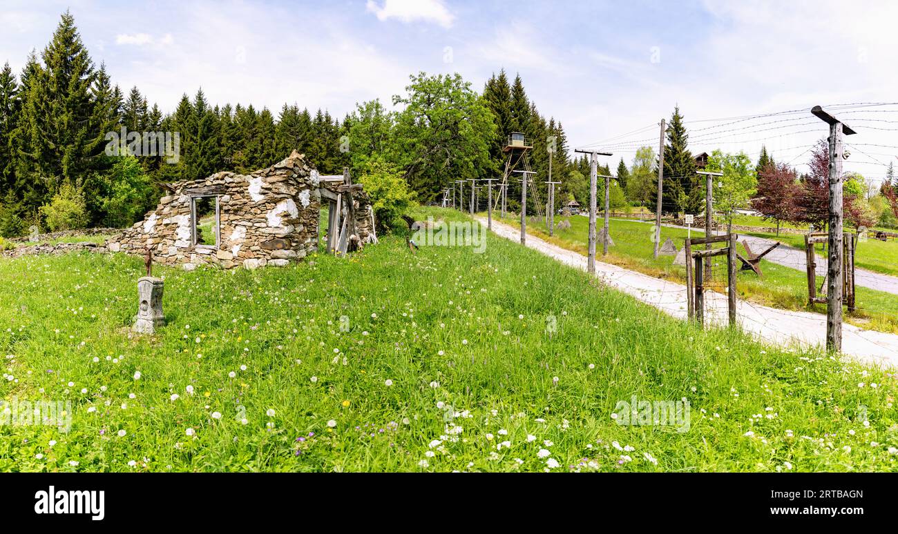 Memorial of the Iron Vorhnags in the Vltava Valley near Bučina in the ...