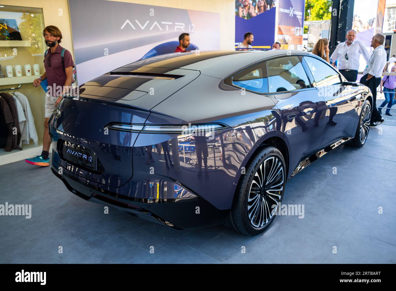 Avatr 12 electric sedan from China on display at the IAA Open Space ...
