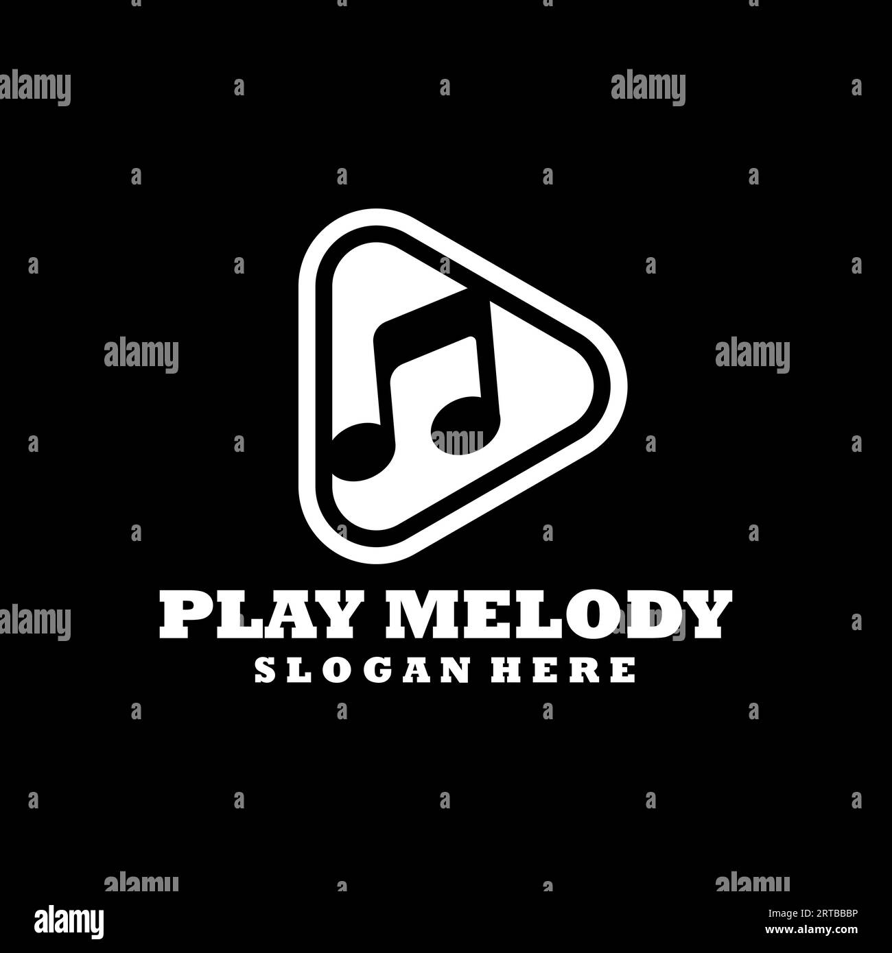play melody logo design vector Stock Vector Image & Art - Alamy