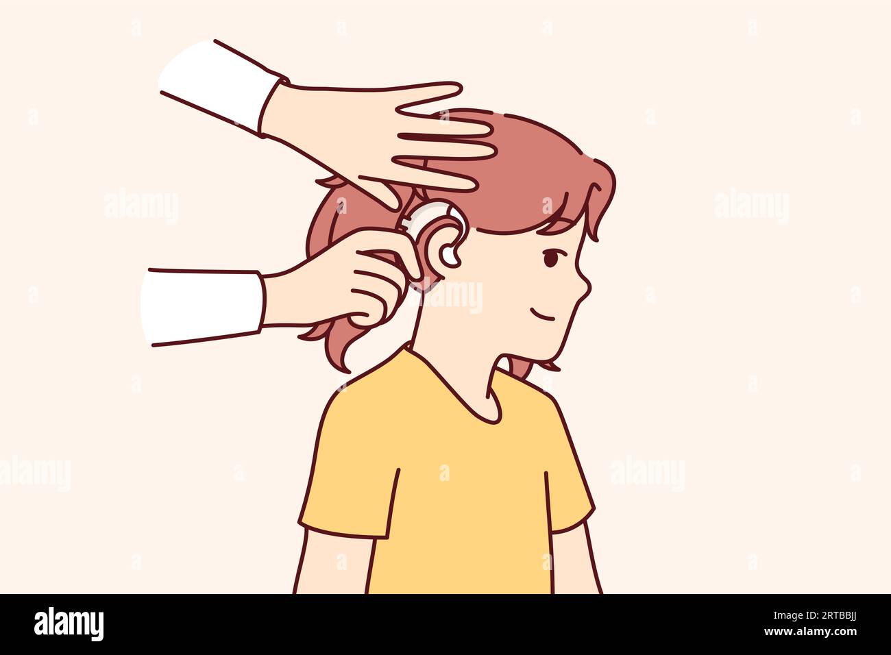 Child hearing aid Stock Vector Images - Alamy