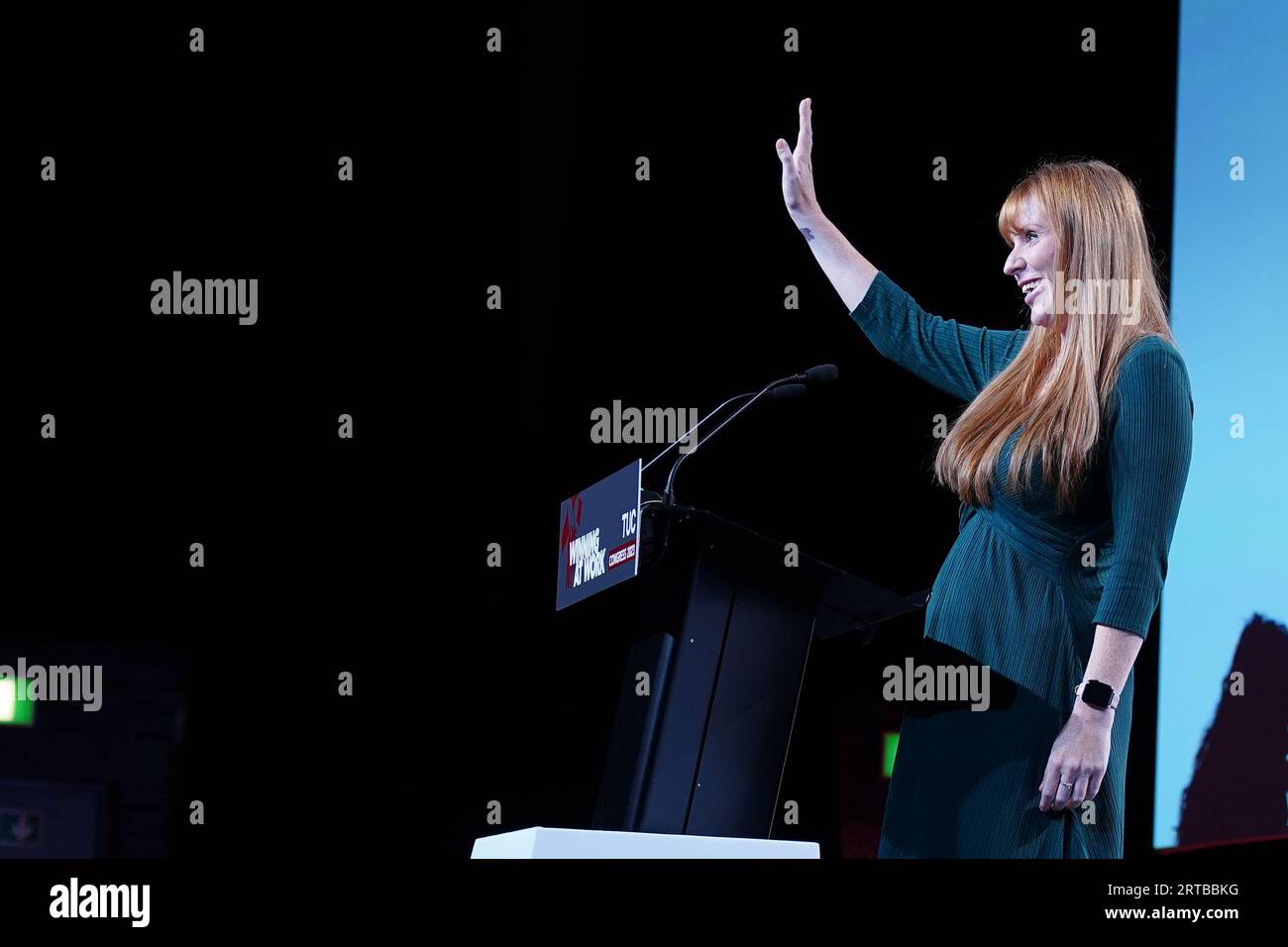 Deputy Labour Party leader Angela Rayner speaking at the TUC congress ...