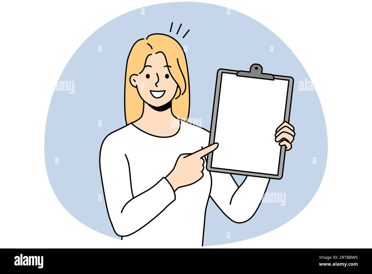 Smiling businesswoman showing folder with white mockup paper. Happy ...