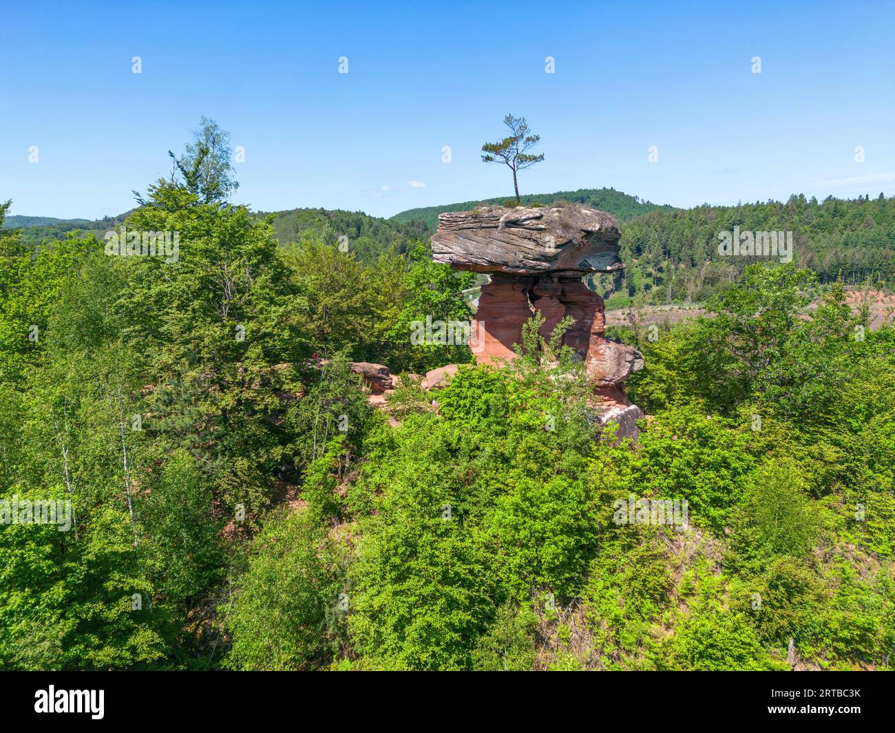 Teufelstisch near Hinterweidenthal, Palatinate Forest, Wasgau, Dahner ...