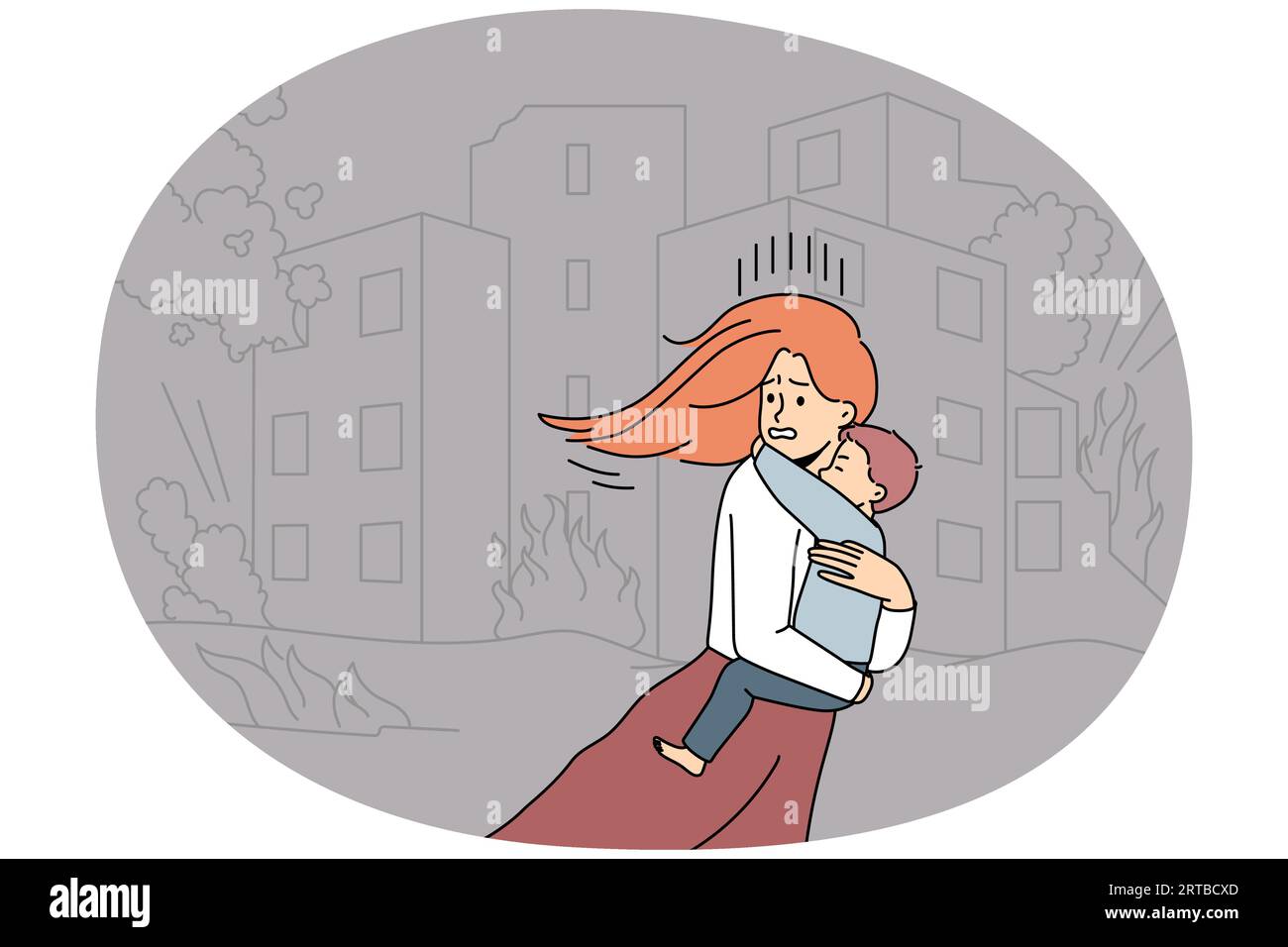 Fire escape accident Cut Out Stock Images & Pictures - Alamy