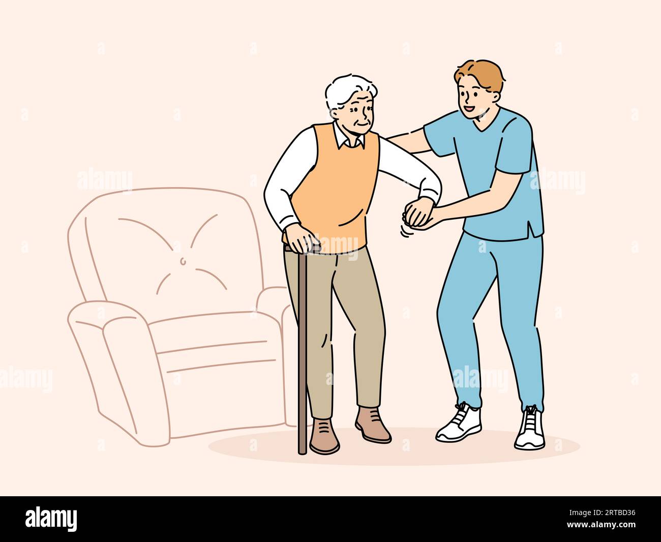 Mature worker outside Stock Vector Images - Alamy