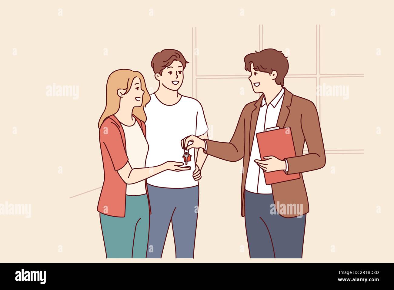 Family bought home Stock Vector Images - Alamy