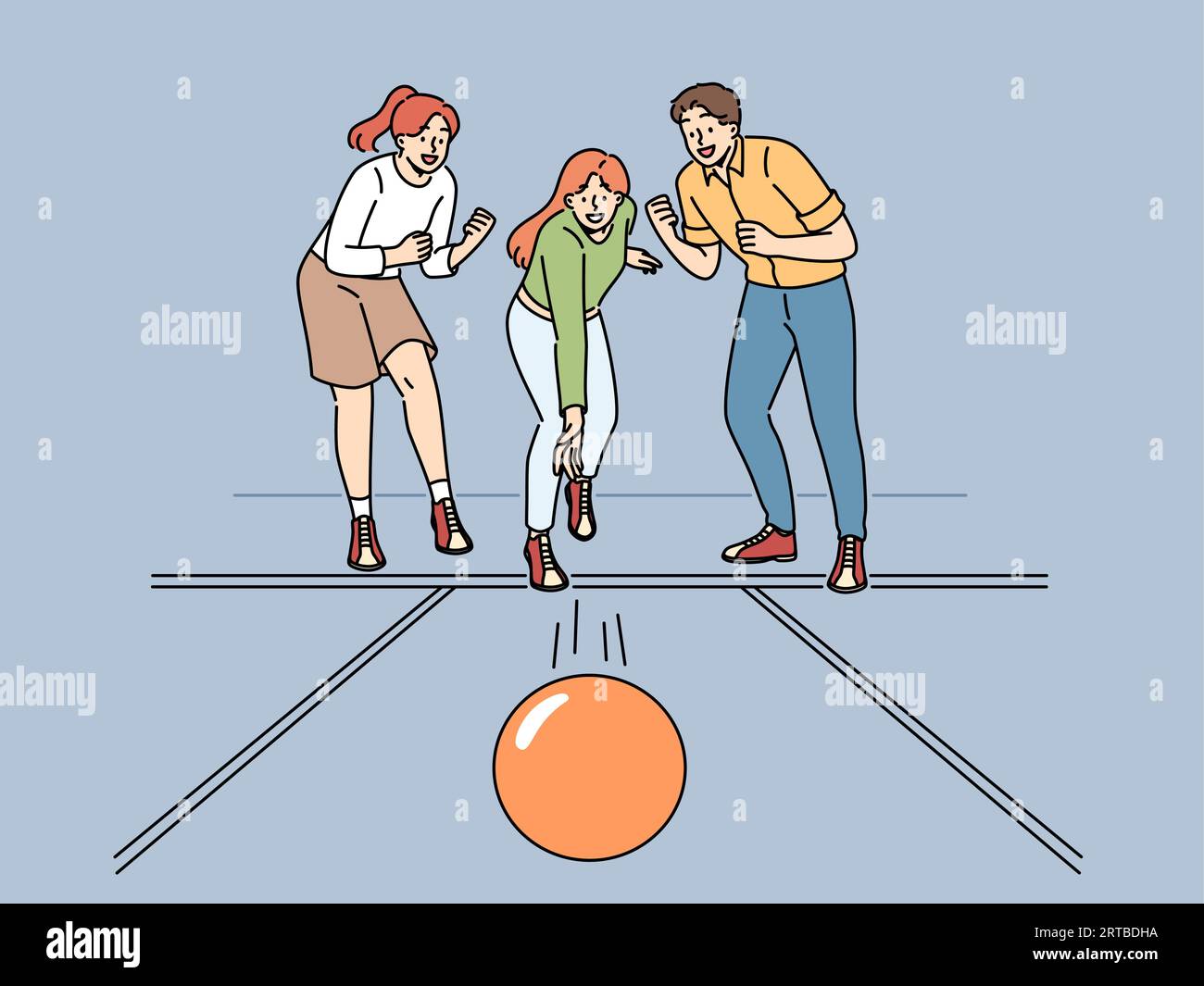 Man bowling friends Stock Vector Images - Alamy