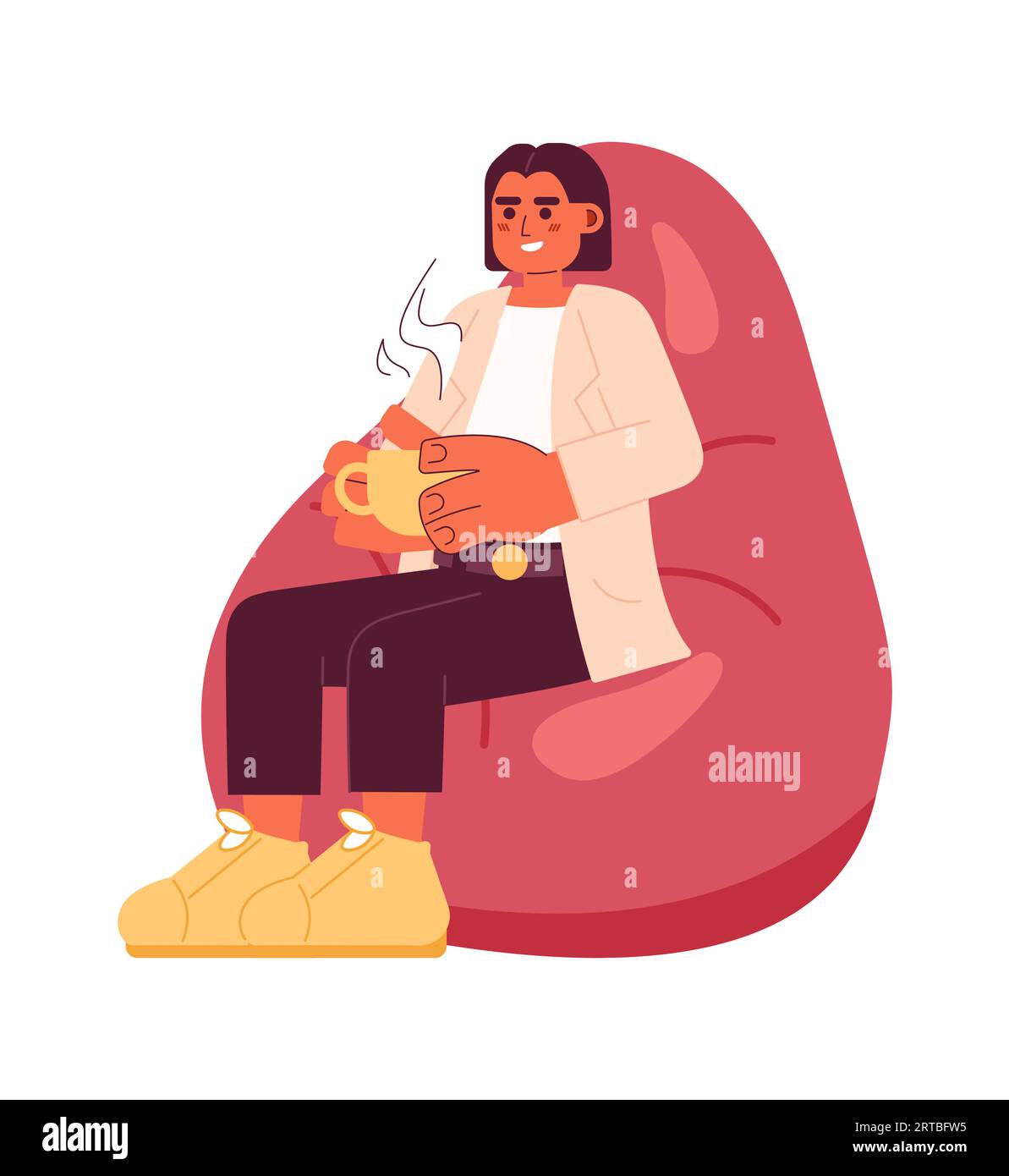 Woman bean bag Stock Vector Images - Alamy