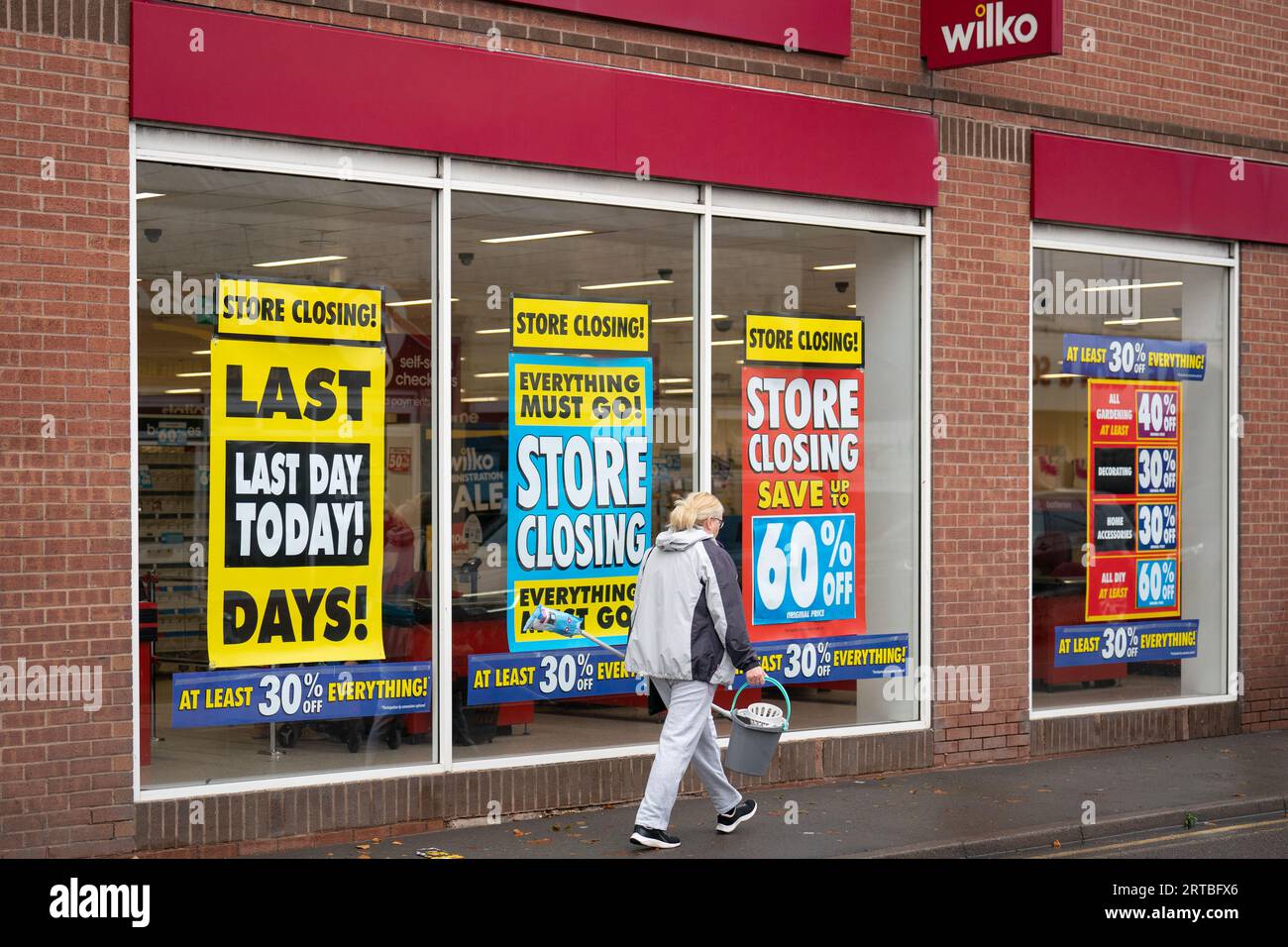 A shopper leaves Wilko in Brownhills near Walsall, one of the first ...