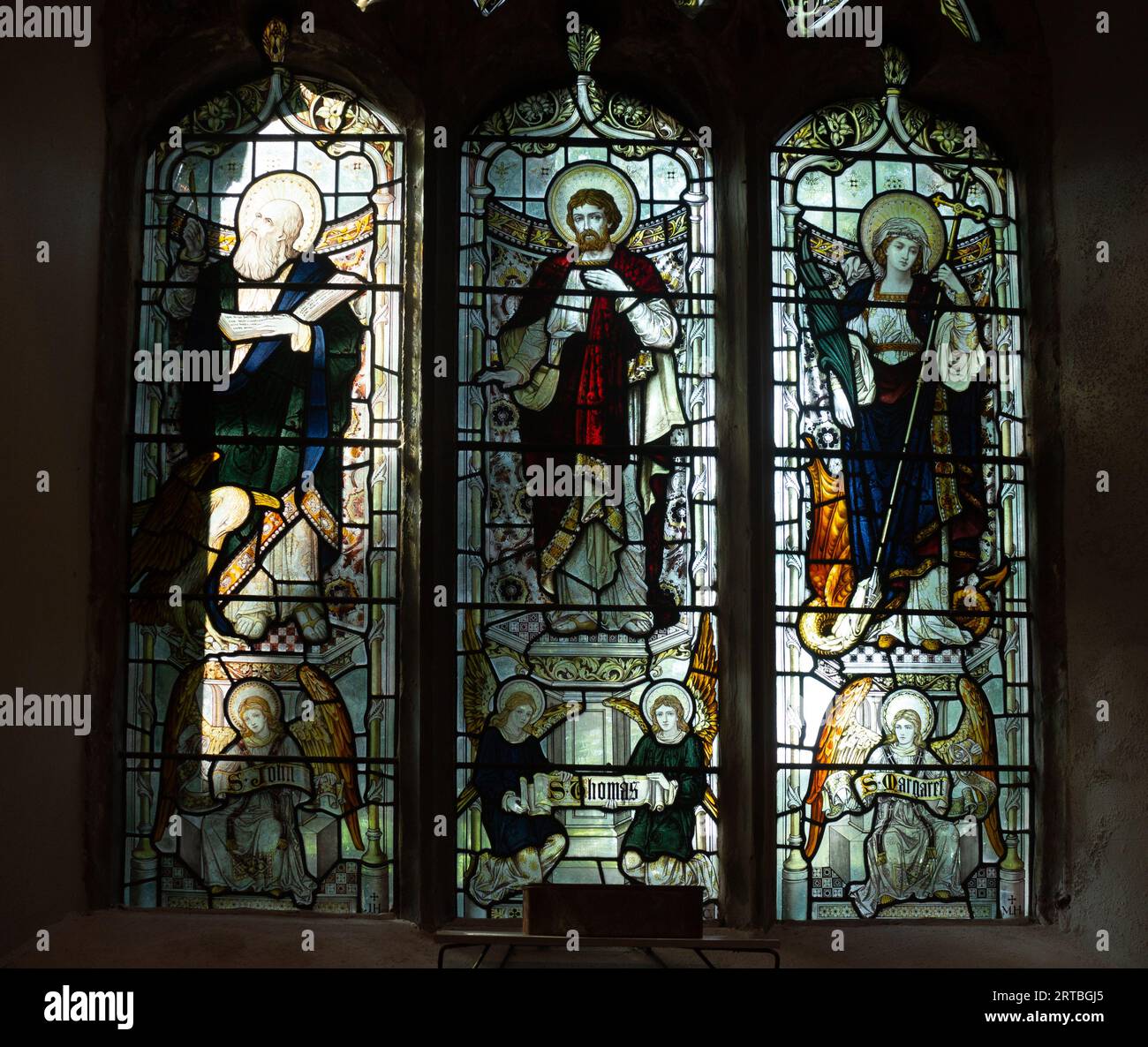 Saint John, Saint Thomas and Saint Margaret stained glass in St. Thomas ...