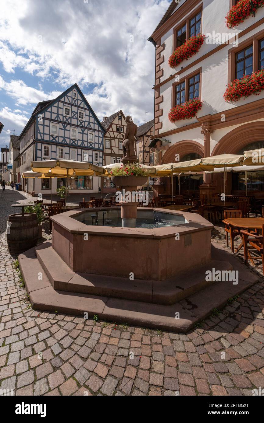 Historic town center of Lohr am Main, Main-Spessart district, Lower ...