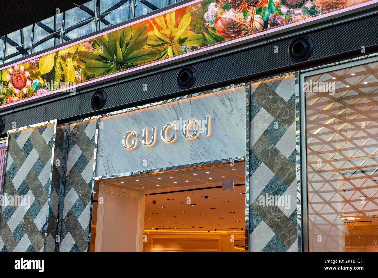Gucci duty free store front at Doha Hamad International Airport, Qatar Stock Photo - Alamy