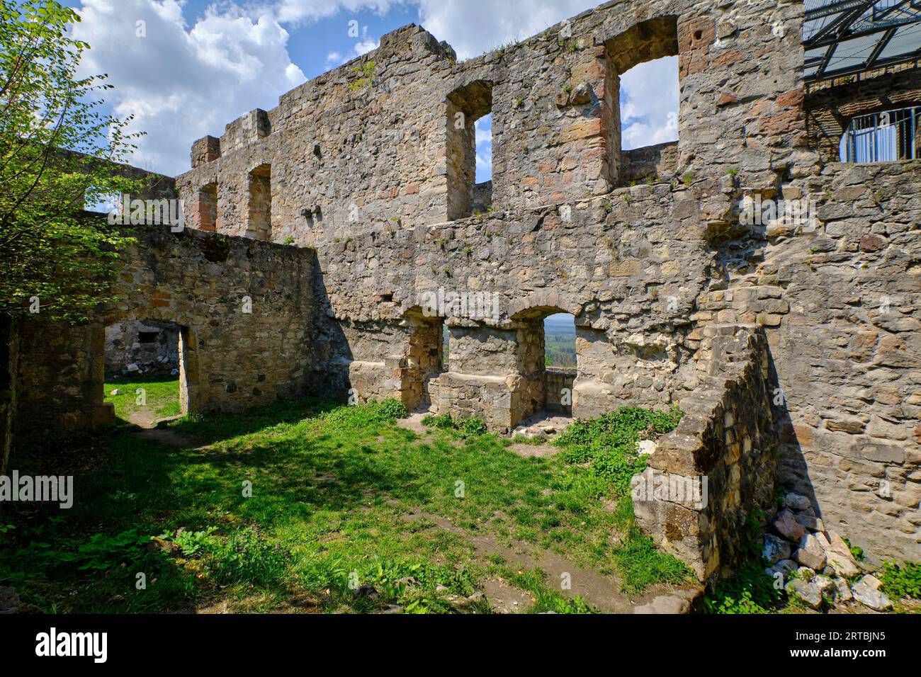 Bramberg castle ruins in the Haßberge nature park, Haßfurt district ...