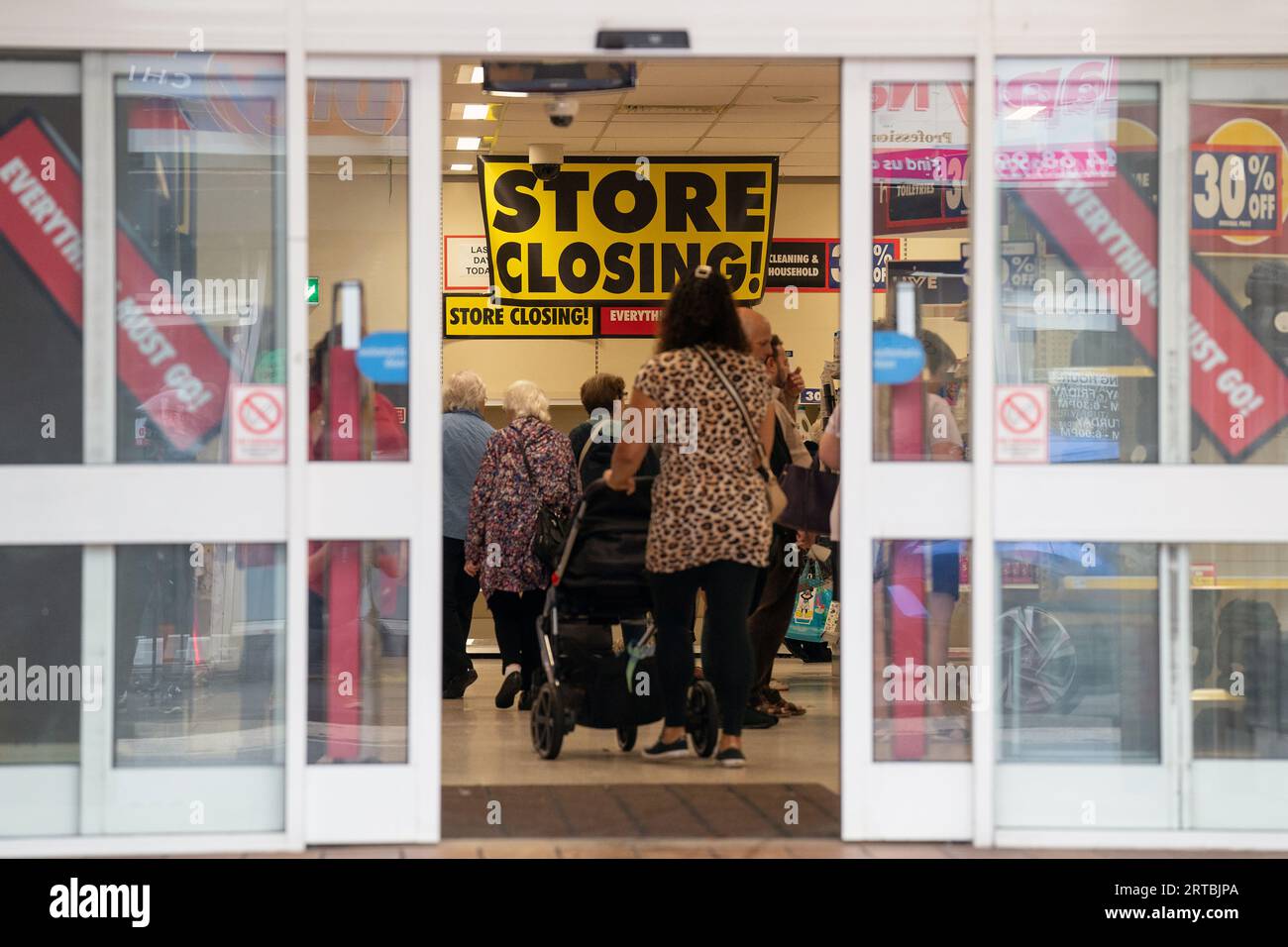 Shoppers inside Wilko in Brownhills near Walsall, one of the first ...