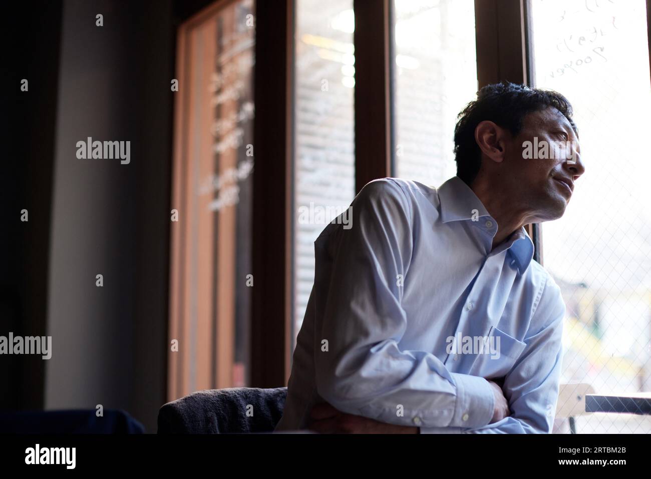 Stressed Japanese man Stock Photo - Alamy