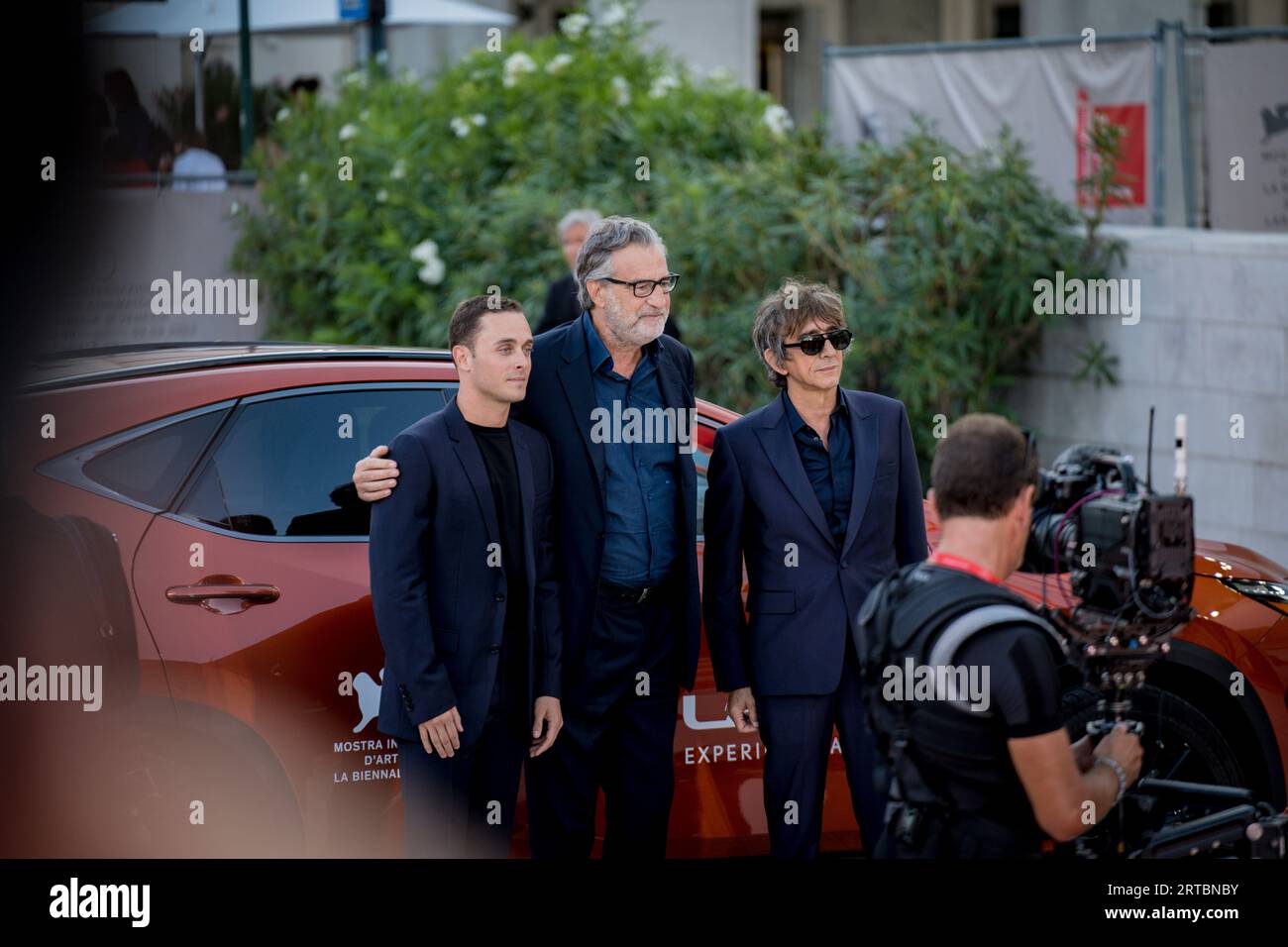VENICE, ITALY - SEPTEMBER 01: Matteo Olivetti and Maxguest attend a red carpet for the movie ...