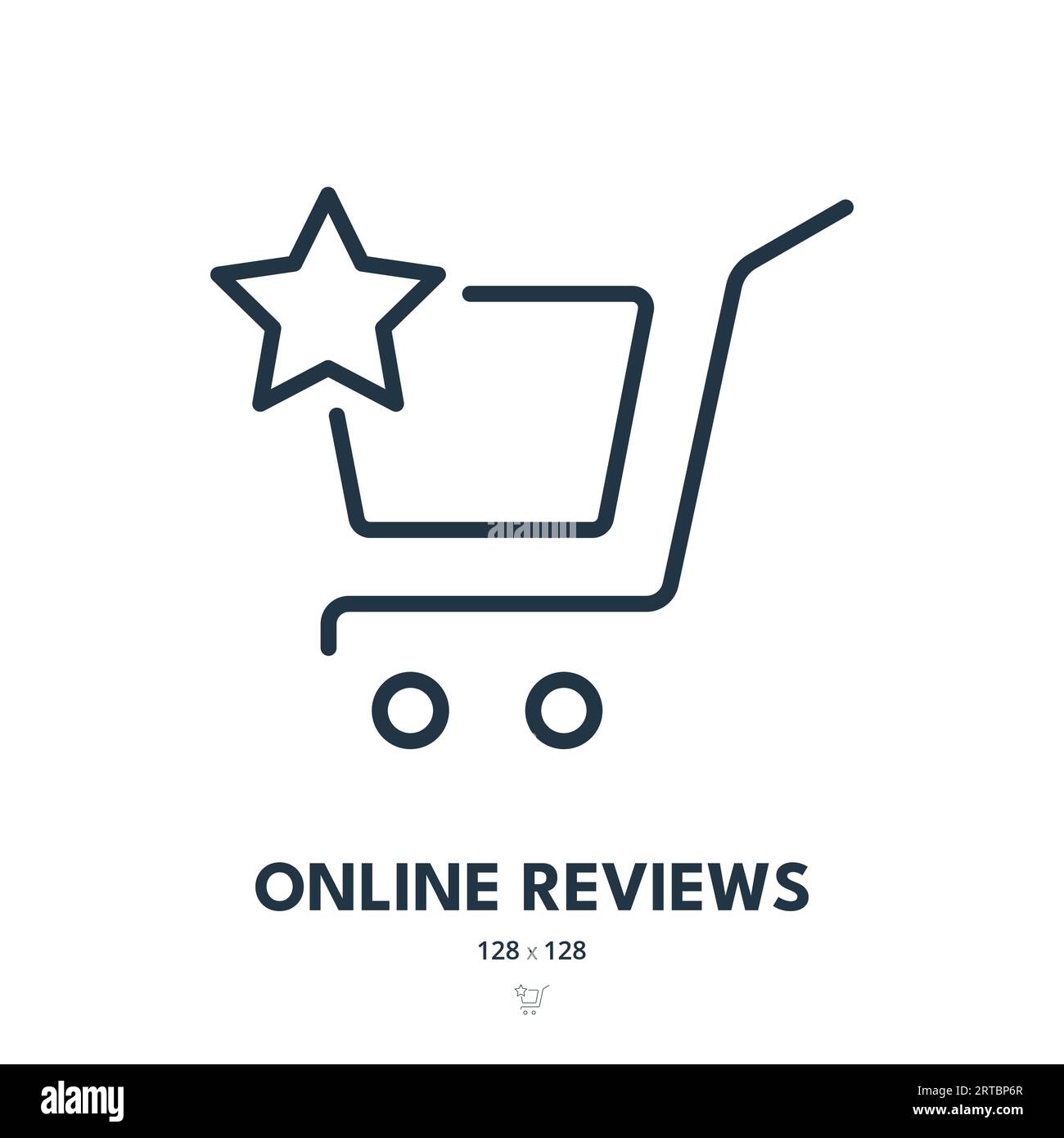 Online Reviews Icon. Rating, Evaluation, Feedback. Editable Stroke. Simple Vector Icon Stock ...