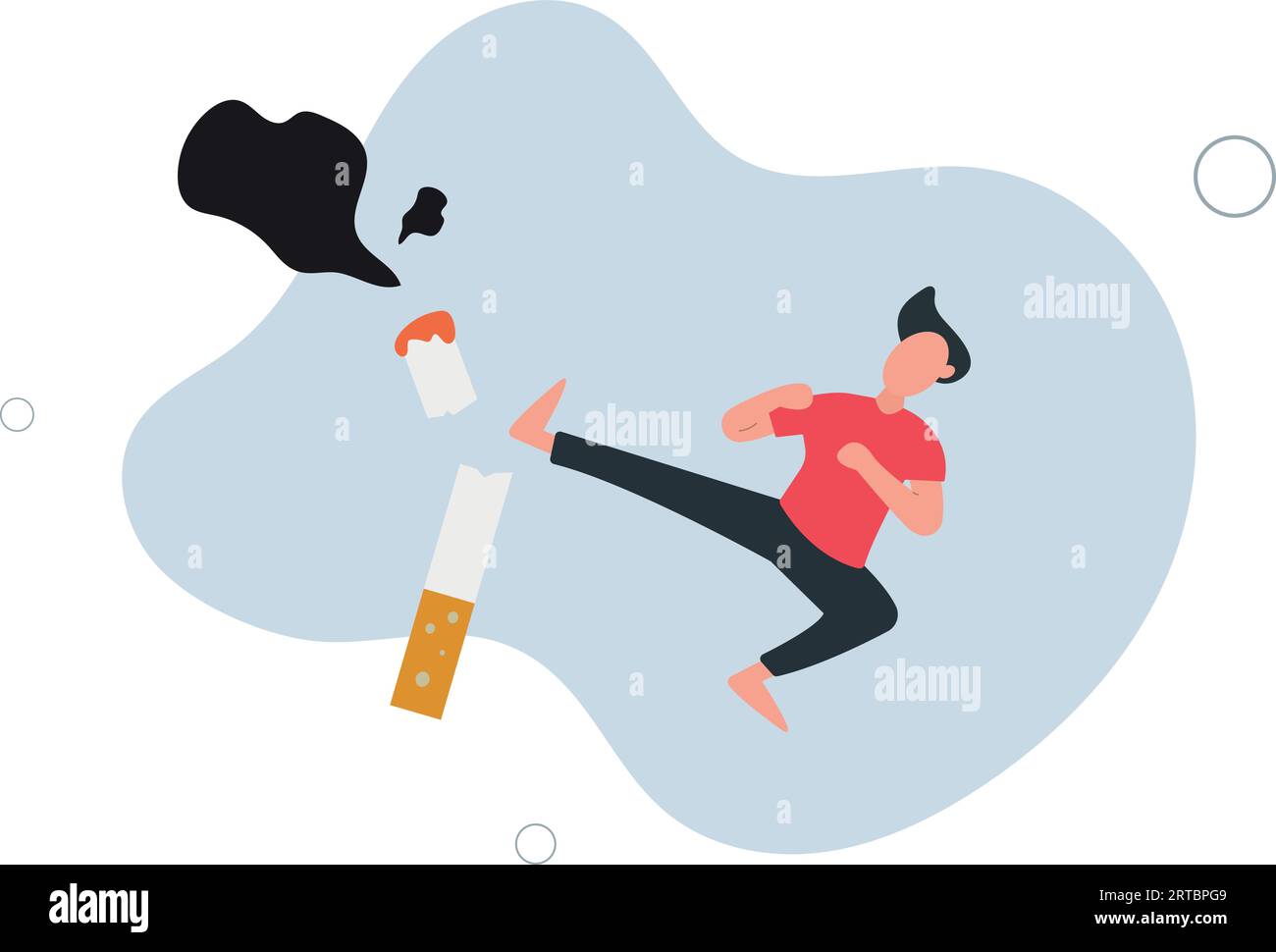 Kicking the nicotine habit Stock Vector Images - Alamy