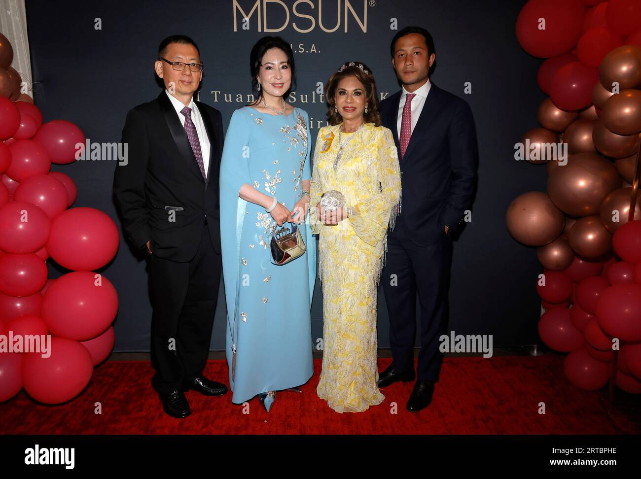 Beverly Hills, CA. 11th Sep, 2023. Dr George Sun, Zehra Sun, HRH Tuanku ...