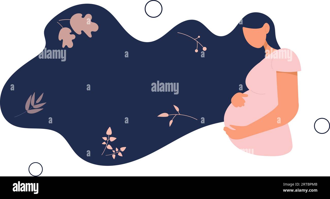 Modern Banner About Pregnancy And Motherhood Poster With A Beautiful