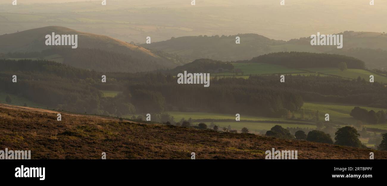 Scenery viewed from Stiperstones, a rocky quartzite ridge in South ...