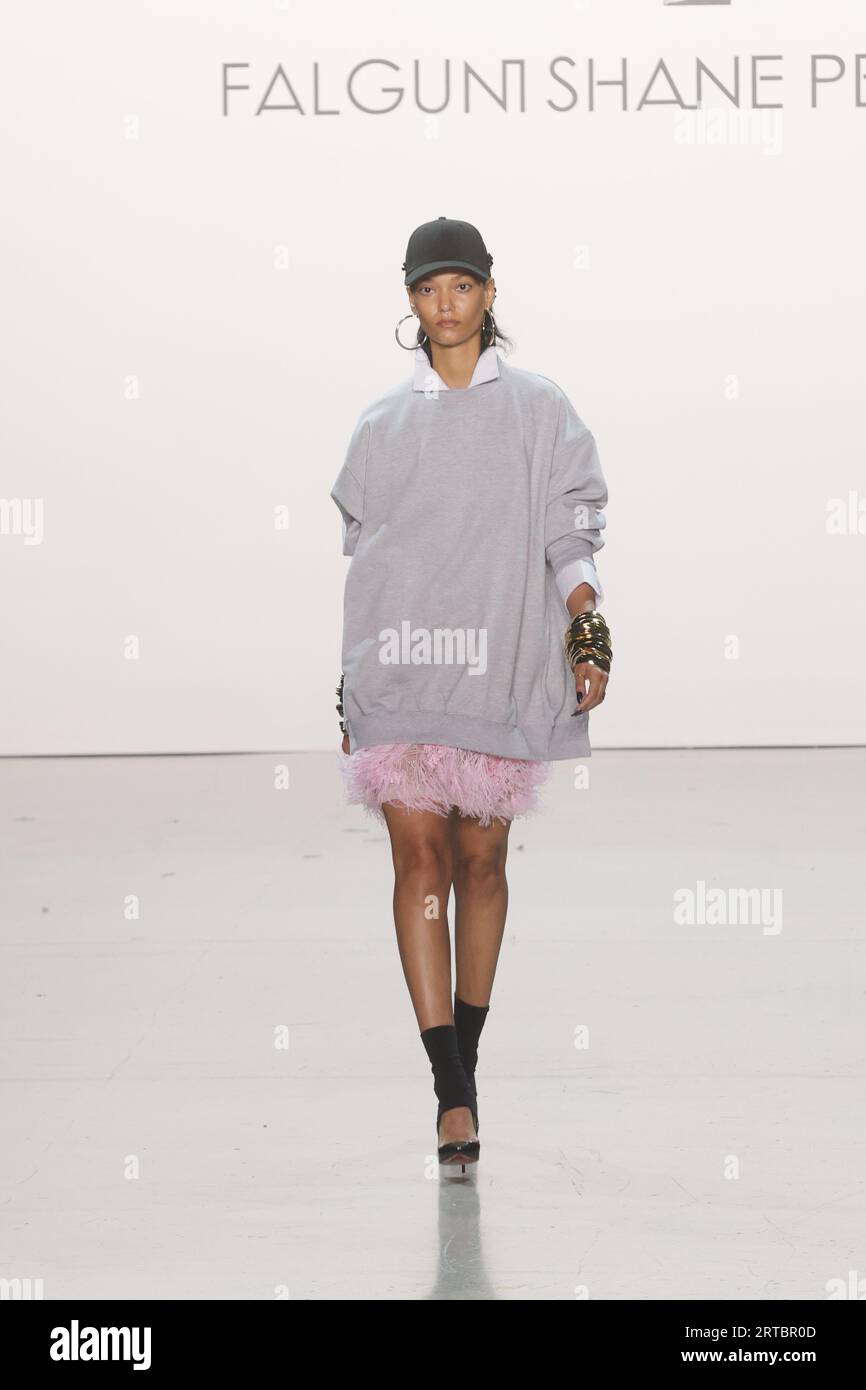 New York, United States. 11th Sep, 2023. Model on runway during the ...
