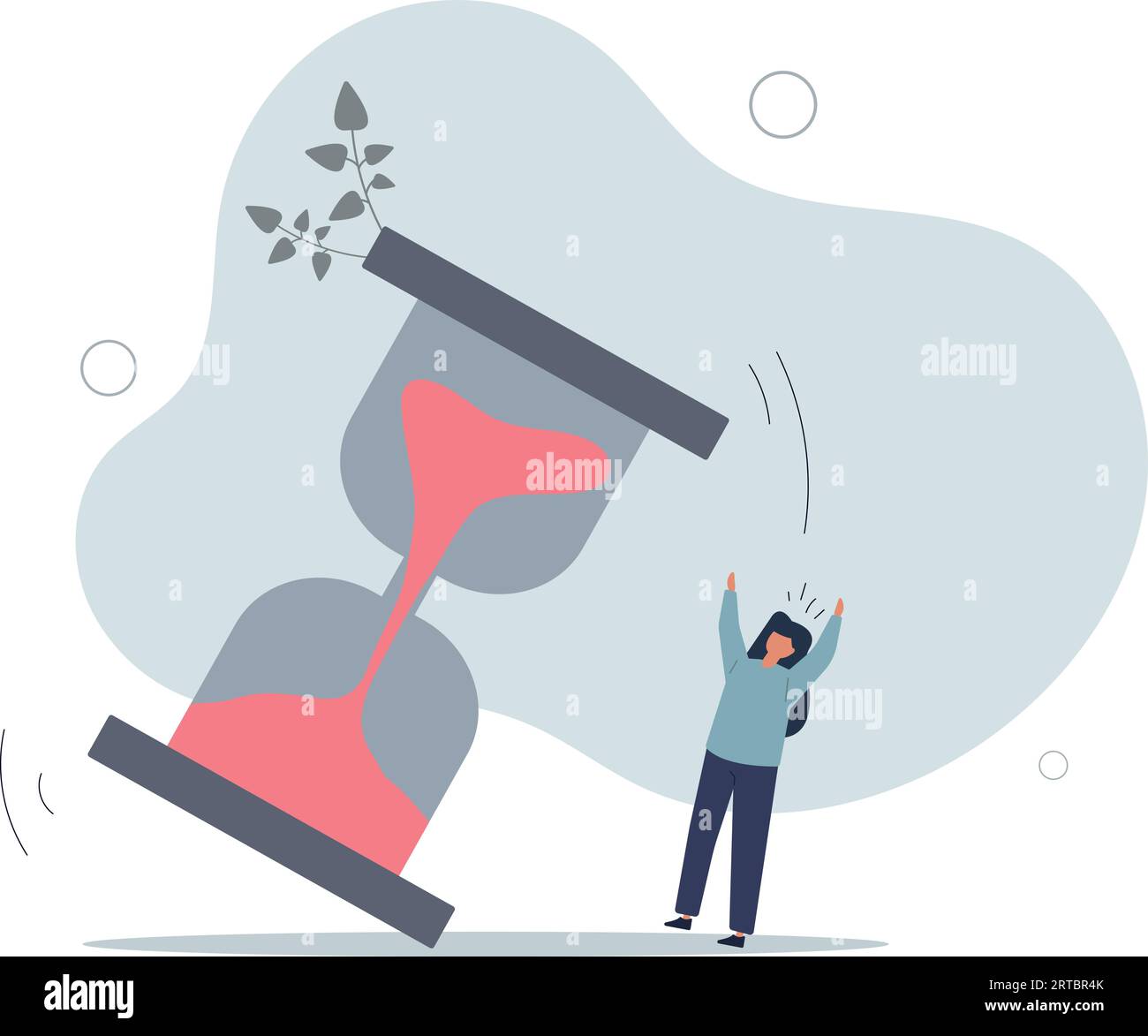 Project deadline, running out of time or time management concept.flat ...