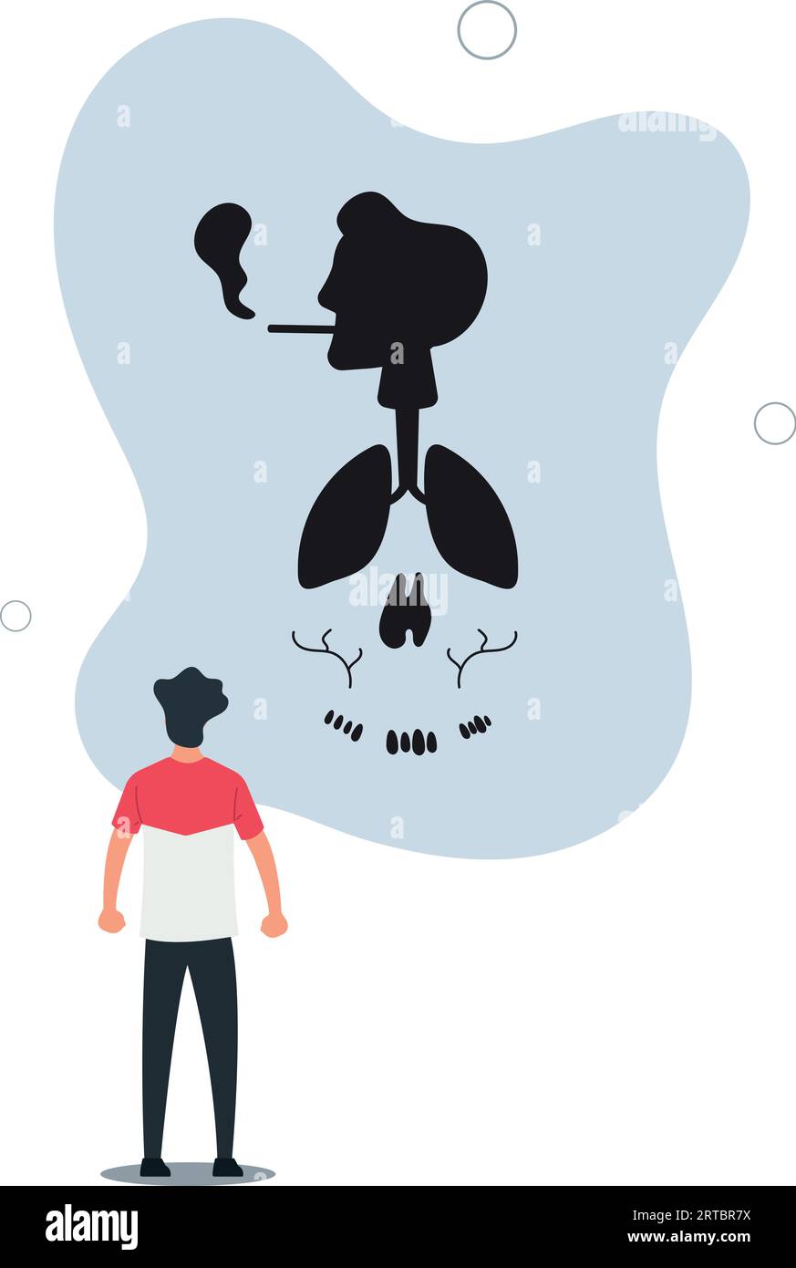 No Tobacco Day poster design. Abstract image of skull created from the ...